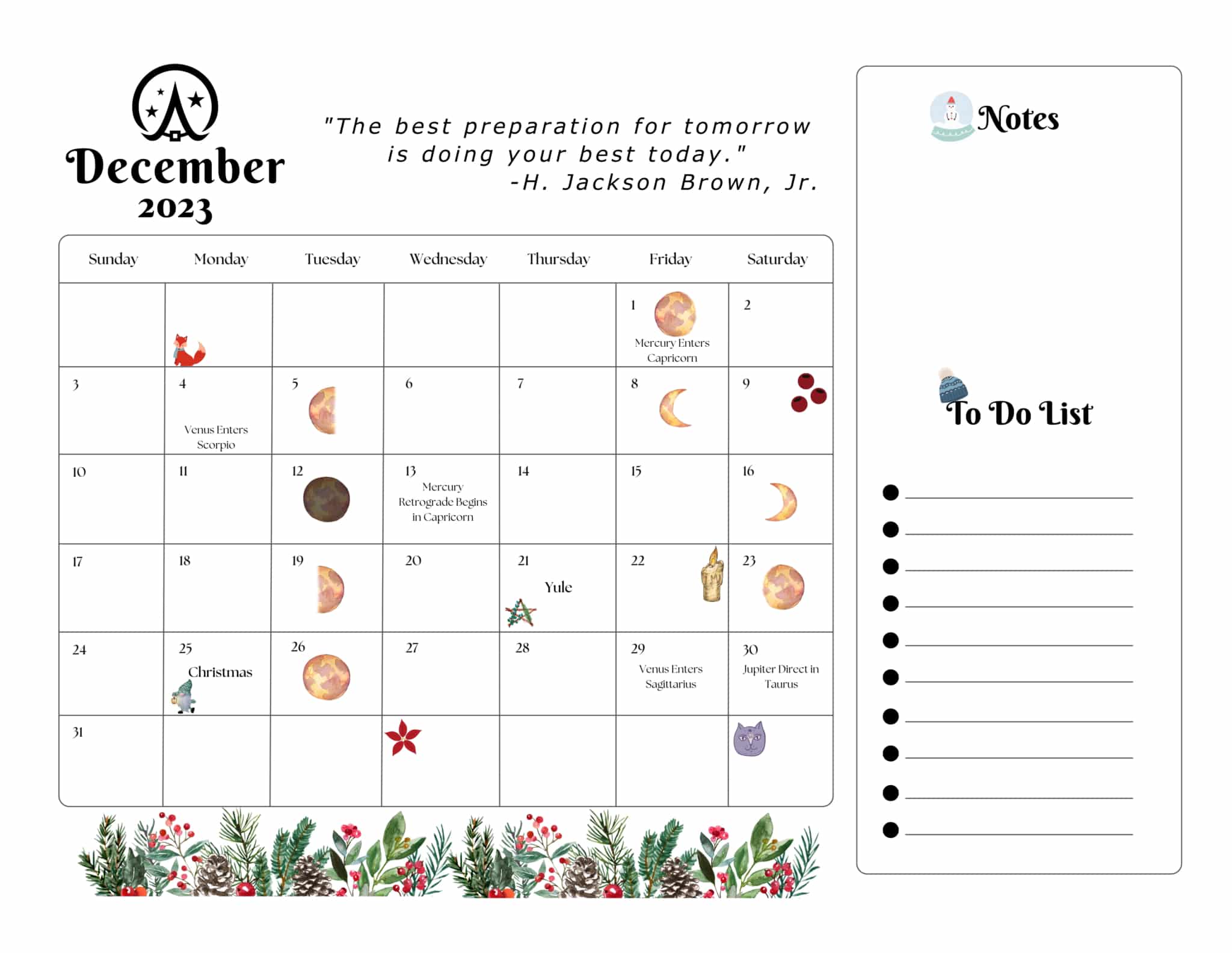 Monthly Calendars - Wicca Academy