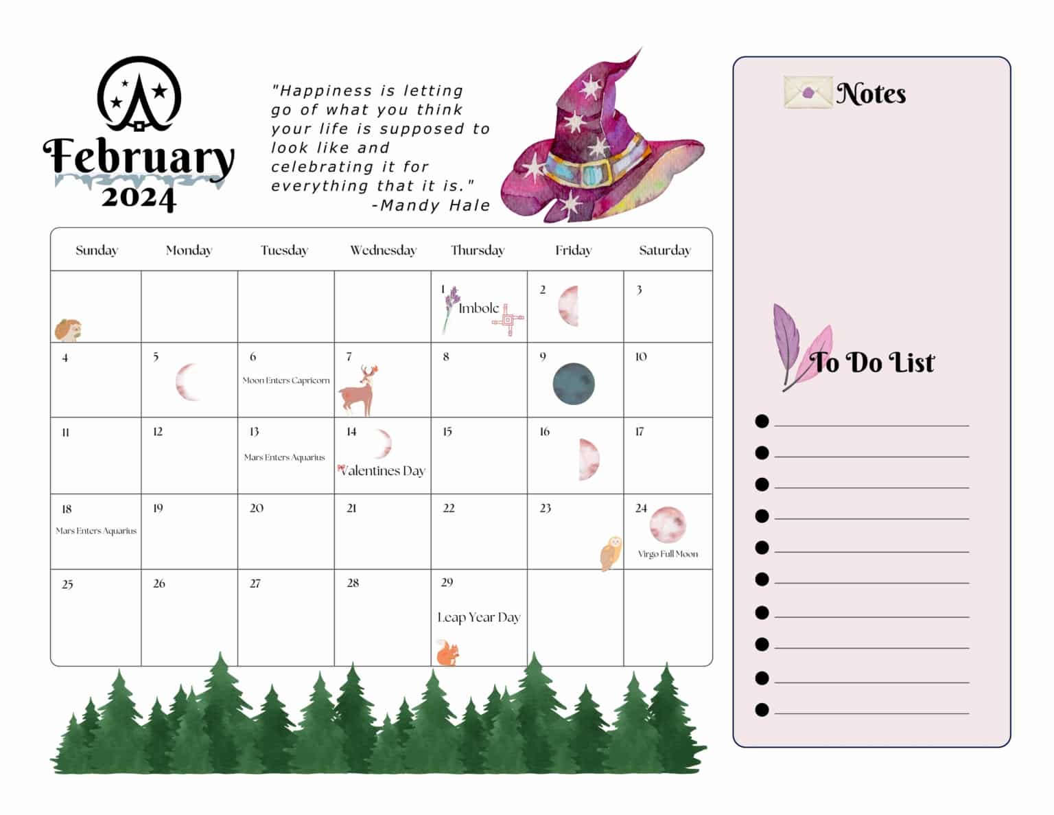 Monthly Calendars - Wicca Academy