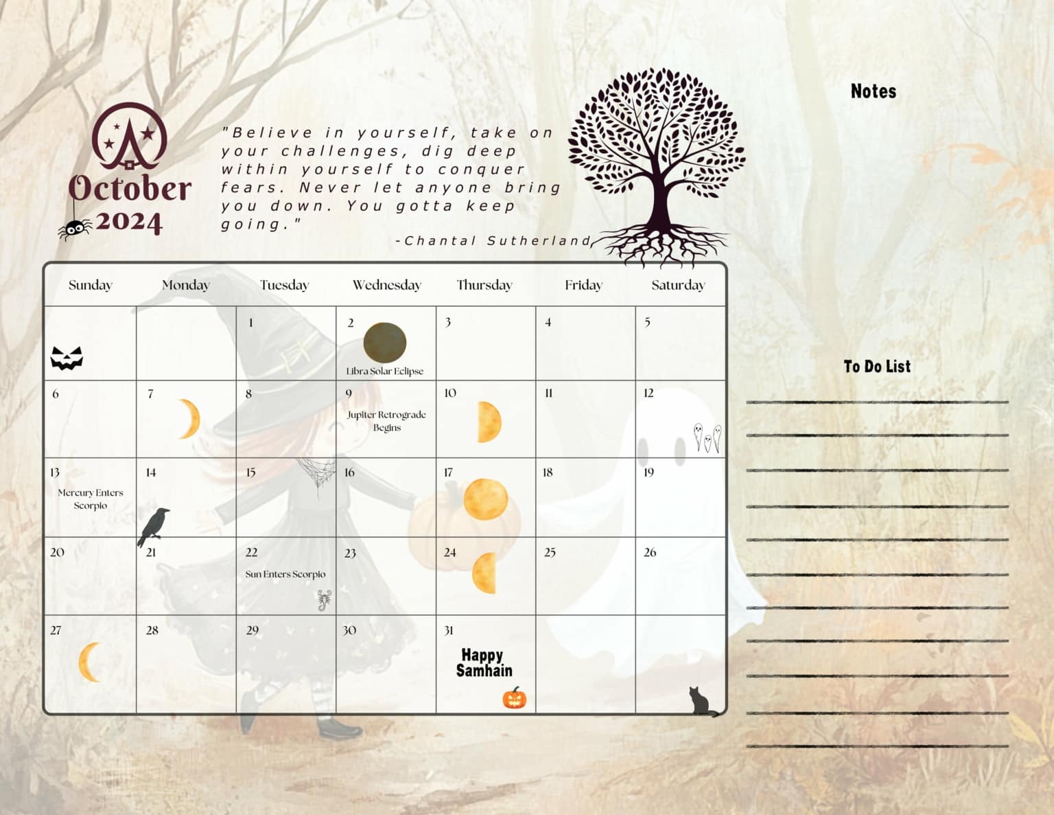 Monthly Calendars - Wicca Academy
