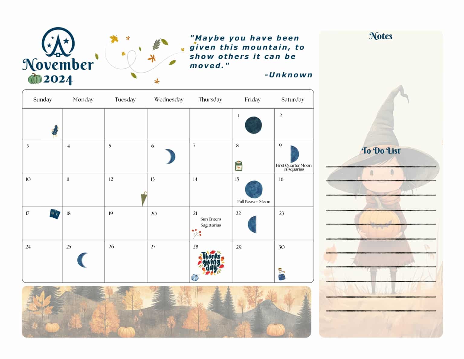 Monthly Calendars - Wicca Academy